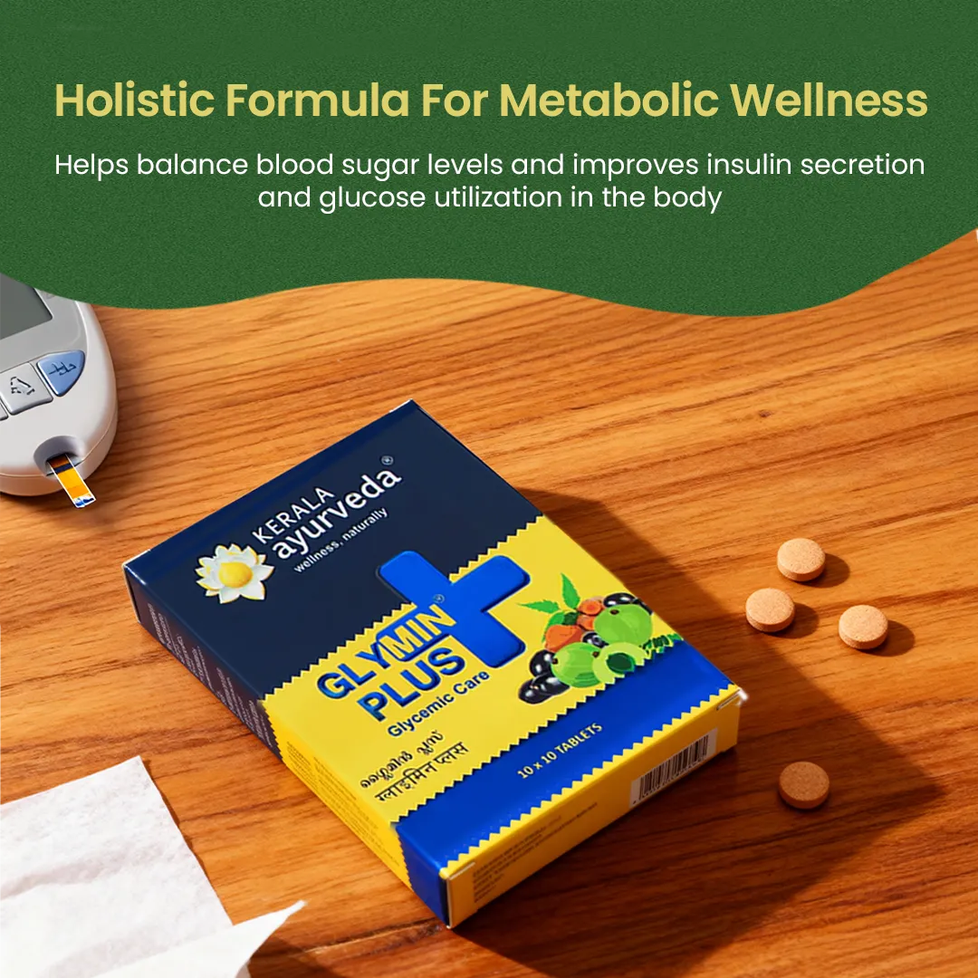 Glymin Plus Tablet – Blood Sugar Support | Kerala Ayurveda India